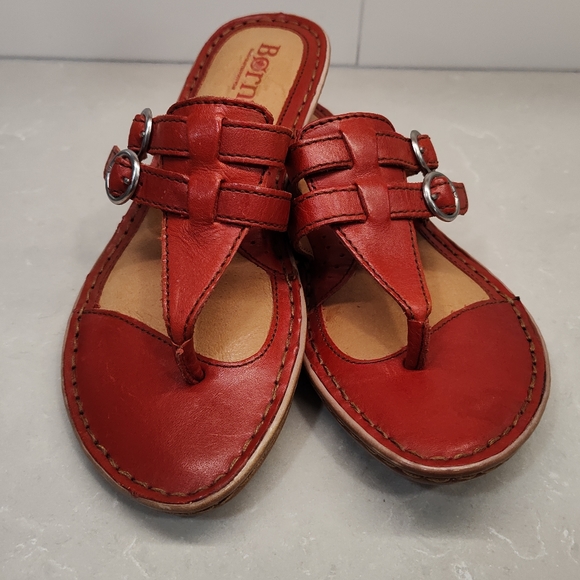 Born | Shoes | Born W5967 Womens Red Sandals 6m | Poshmark